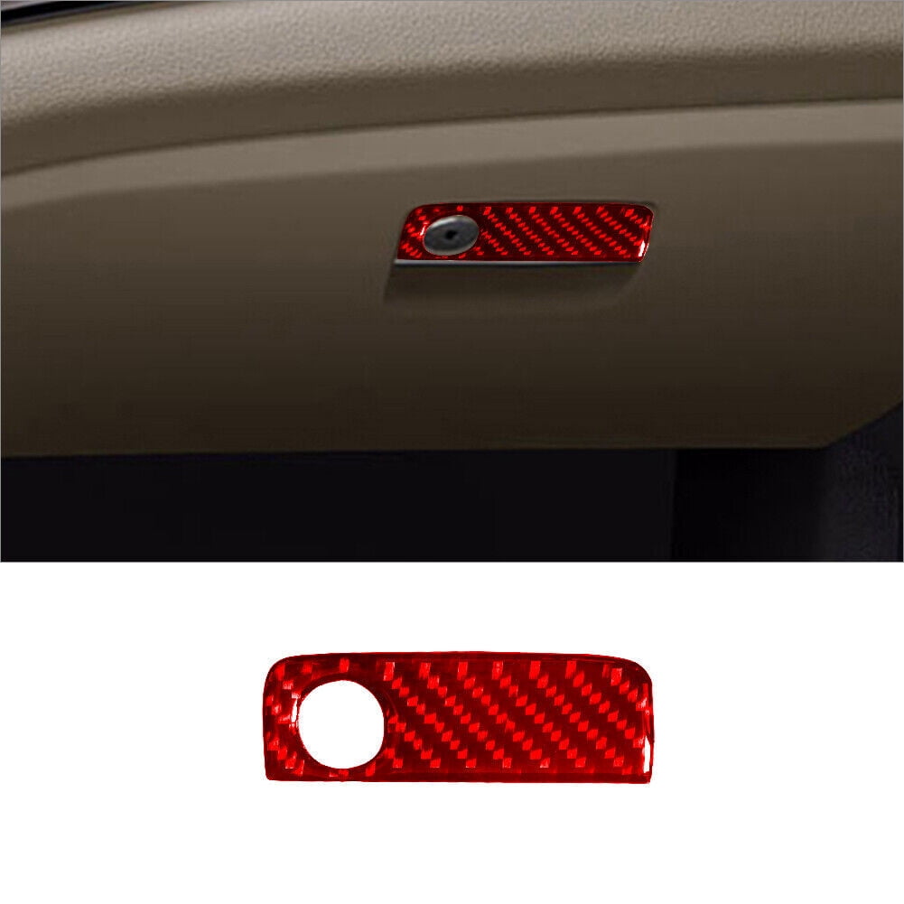 For Mercedes Benz CLA GLA Red Carbon Fiber Interior Glove Box Handle ...