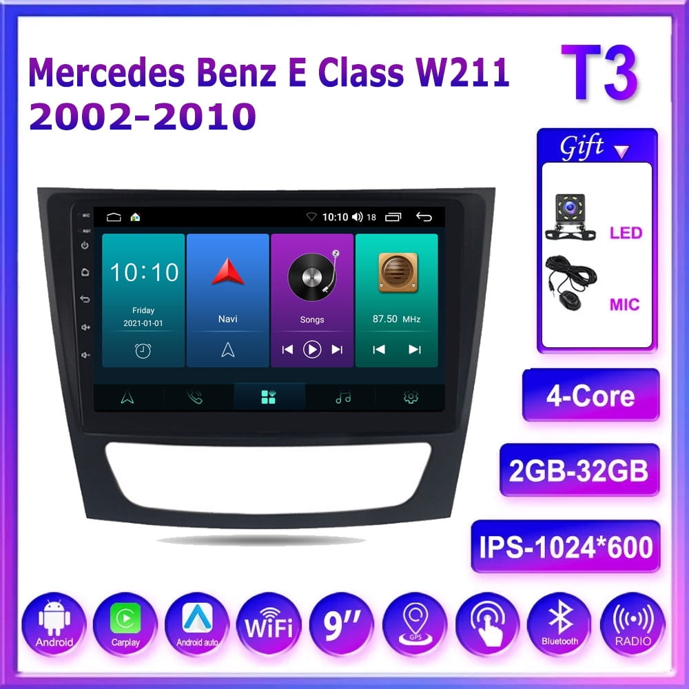 For Mercedes Benz E Class W211 2002-2010 Car Stereo Radio Wireless ...