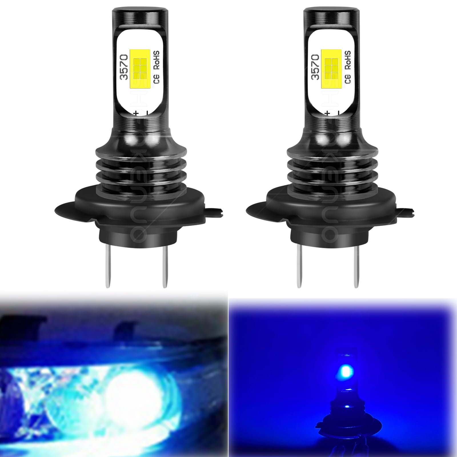 For Mercedes-Benz E350 2006-2013 Ice Blue LED Headlight Bulbs High/Low ...