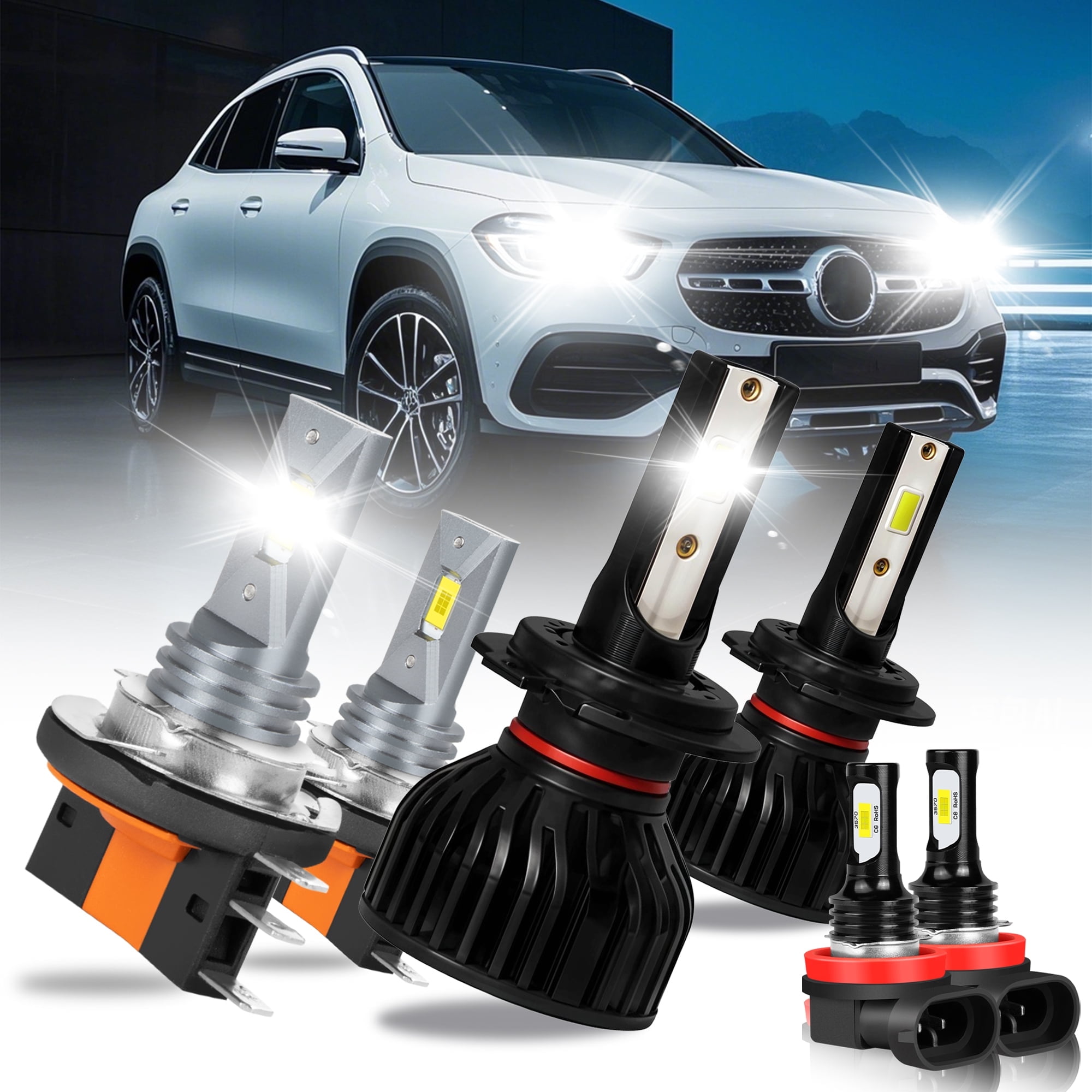 For Mercedes-Benz GLA250 2014 2015 2016 2019 2020 LED Headlight Kit H15 ...