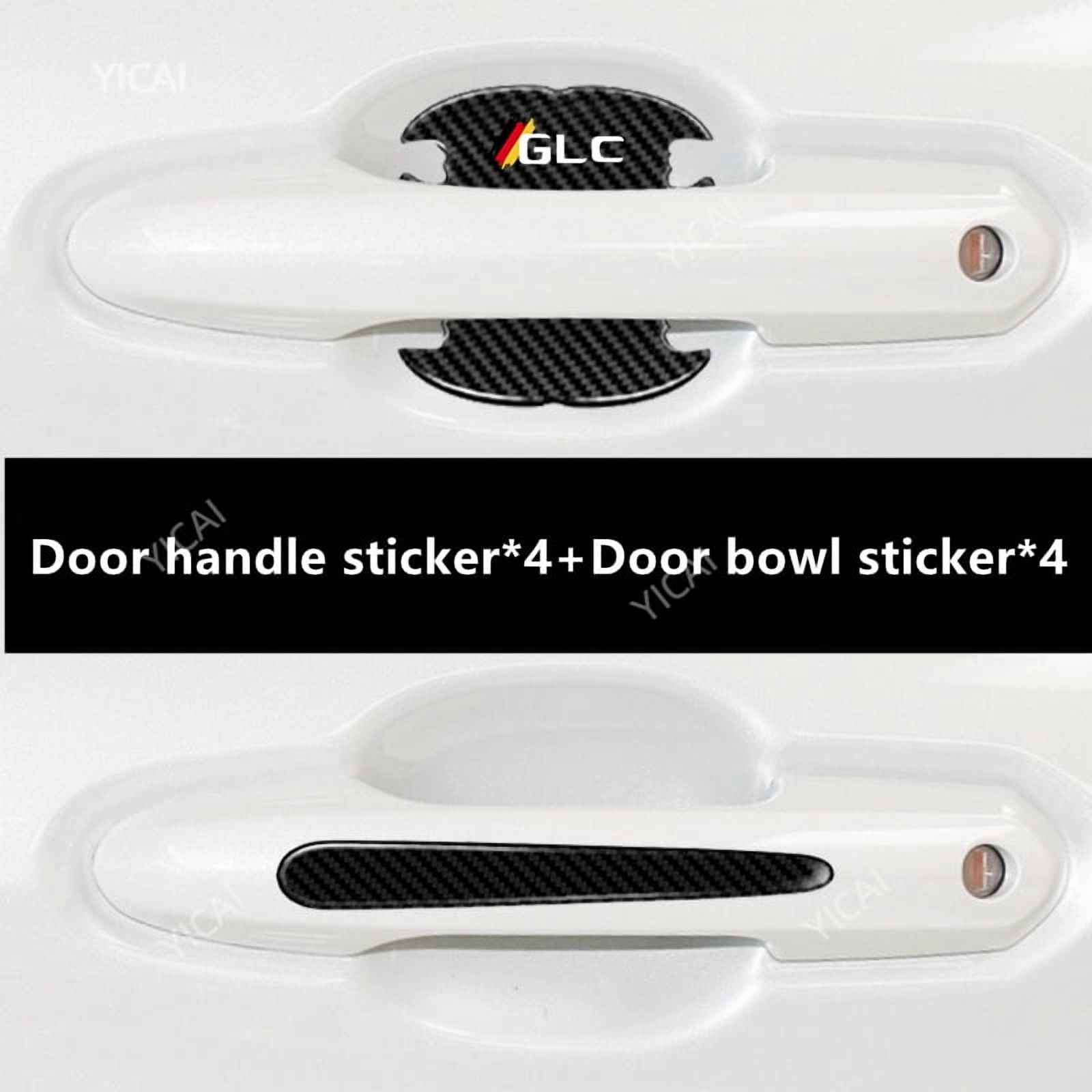 For Mercedes Benz GLC Car Door Bowl Carbon Fiber Pattern Exterior ...
