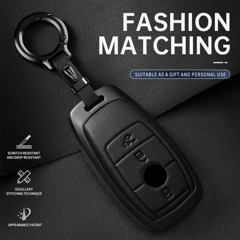 For Mercedes Benz Key Fob Cover Leather Car 2017-2021 E-Class 2018-2021 ...