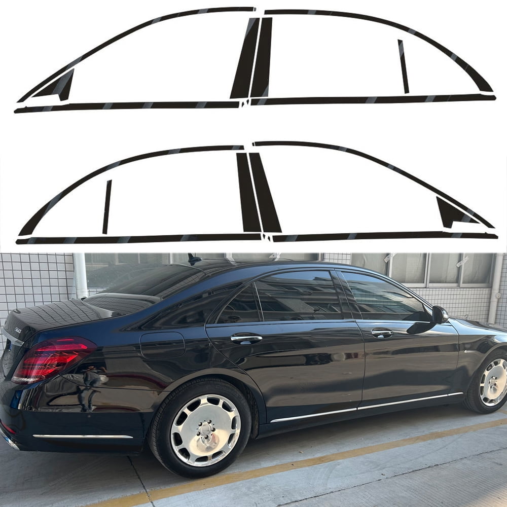 For Mercedes S Class W222 2014-2020 Window Chrome Delete Blackout ABC ...