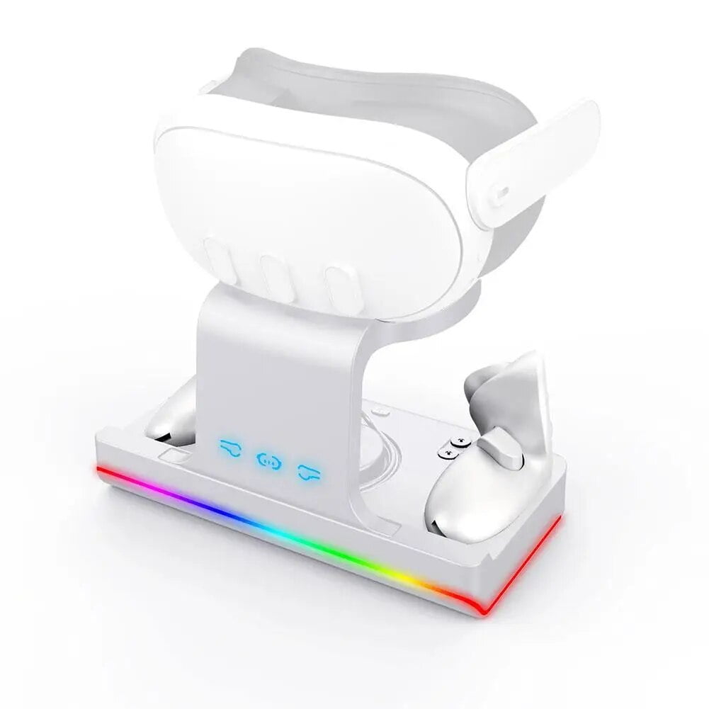 Meta Quest 3 VR Charging Station with RGB Light, Controller & Glasses ...