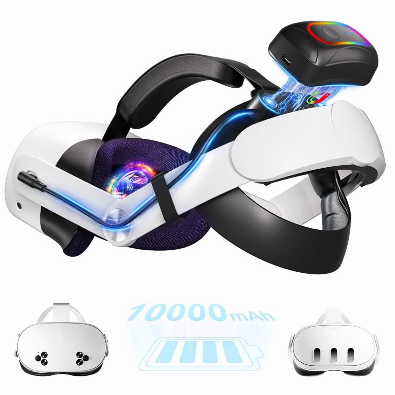 For Meta Quest 3s/3 with 10000mAh Battery Head Strap - Cool RGB ...