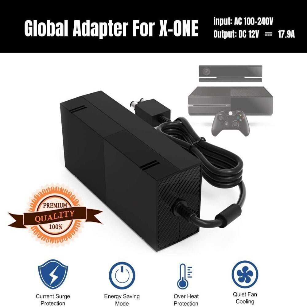 "Idealforce Xbox One Power Supply Adapter, Charging Cable Plug, Quiet ...