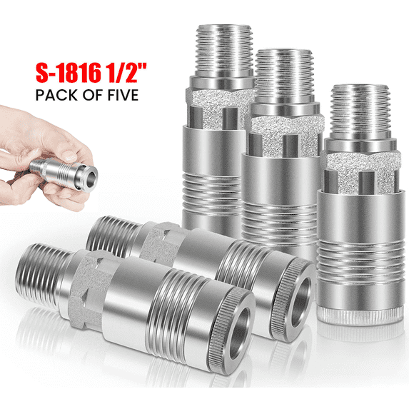 For Milton S1816 G Style 1/2" NPT Male Air Coupler Pneumatic 60+ SCFM ...