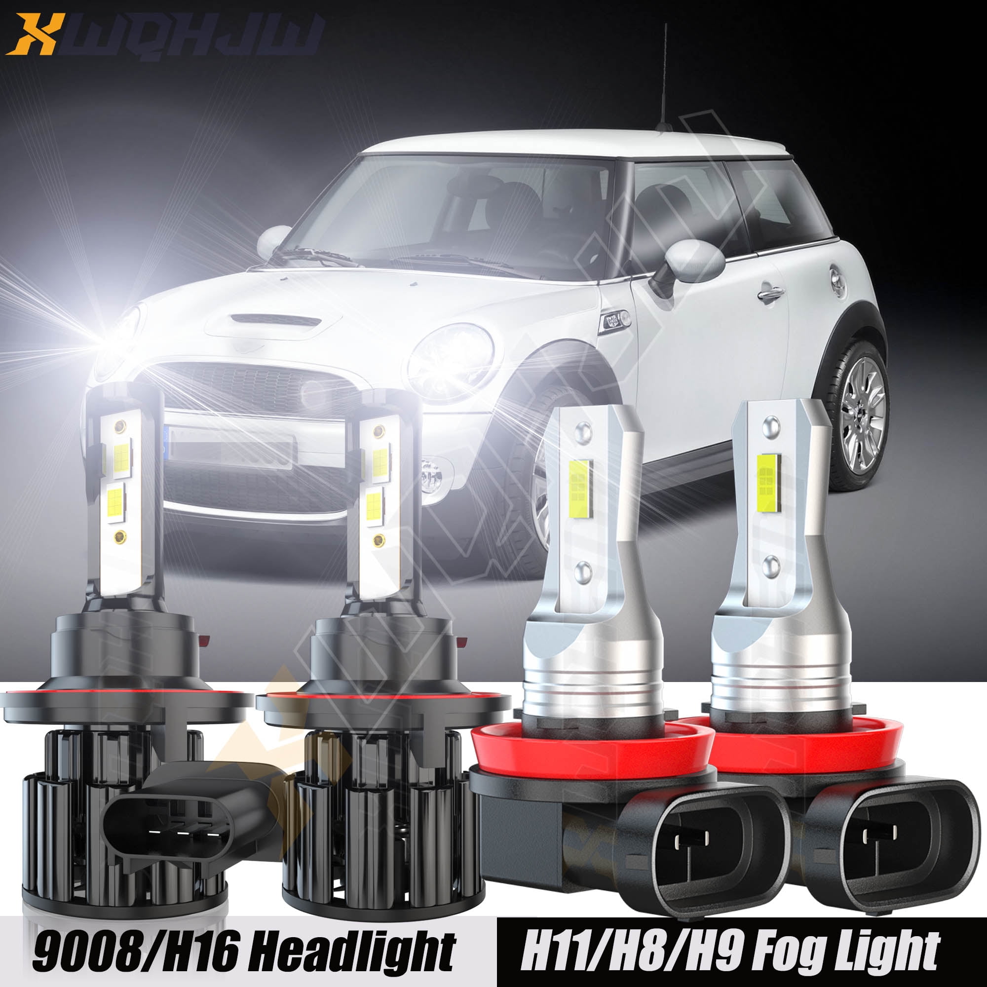 For Mini Cooper 2009-2014 Car 9008/H13 LED Headlight Hi/Lo Beam H11/H8 ...