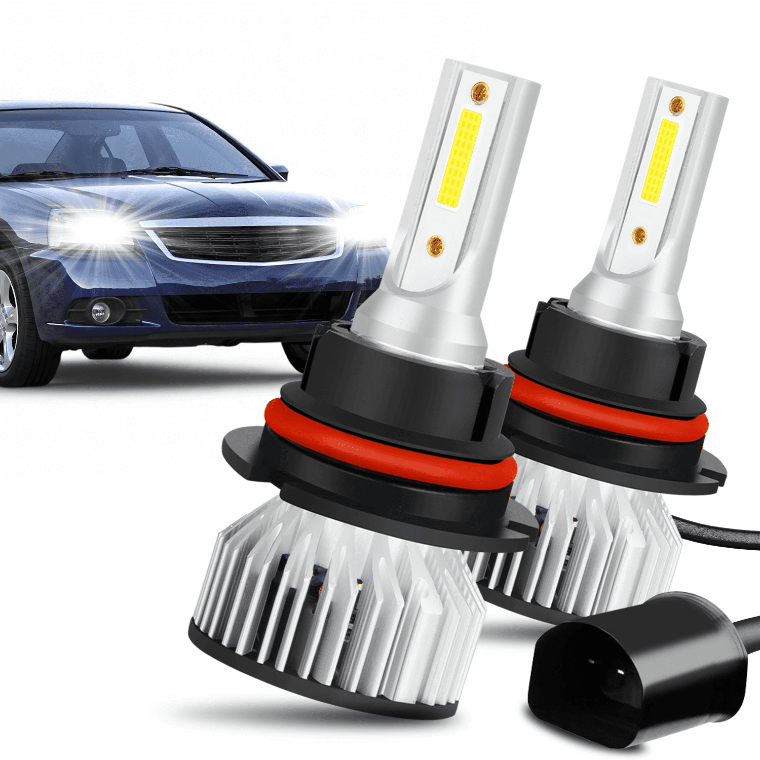For Mitsubishi Galant 2004-2009 2010 2011 2012 LED Headlight Bulbs 9007 ...