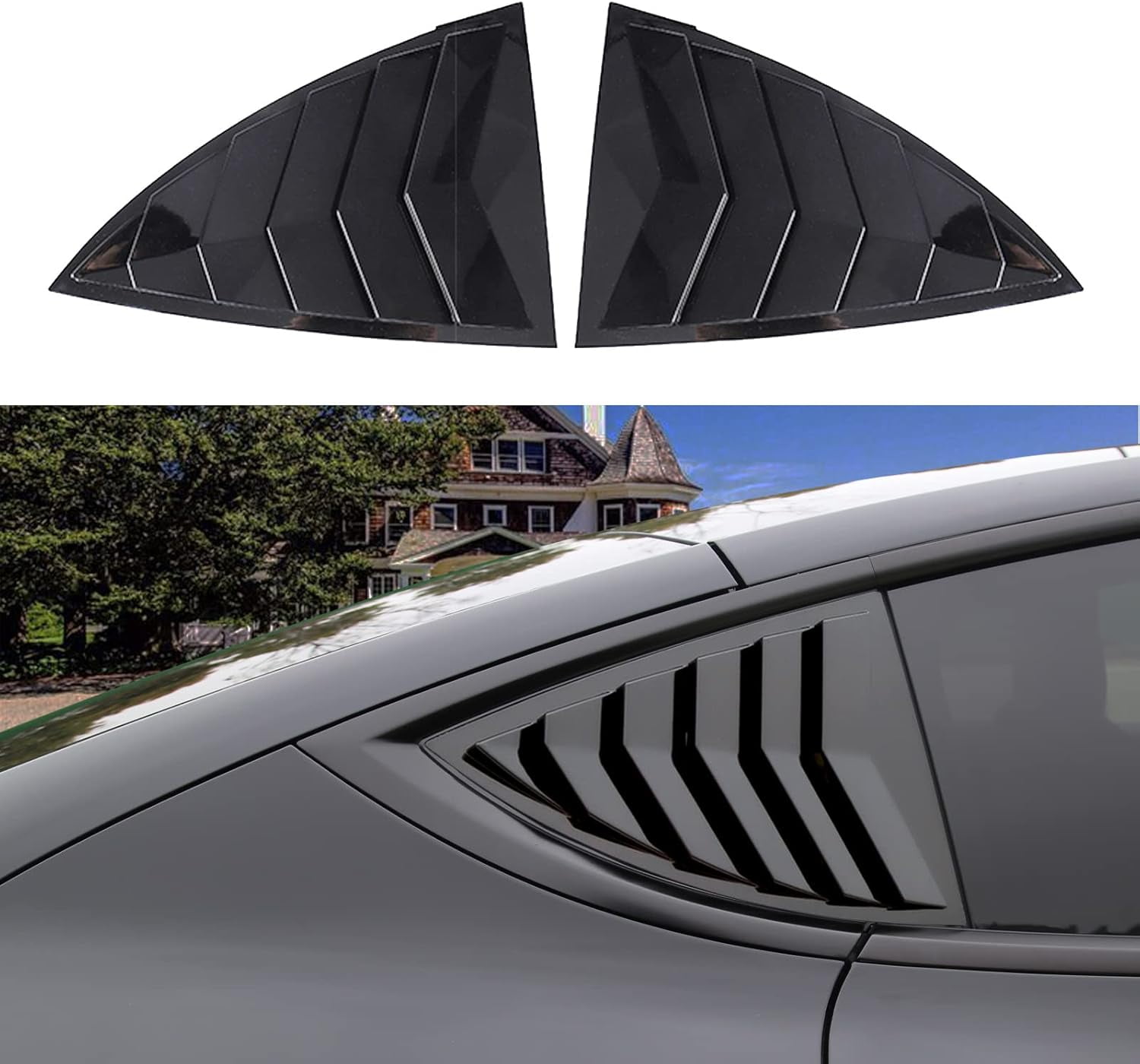 For Model Y Side Window Louver Cover Sport Style for Tesla Model Y 2021 ...