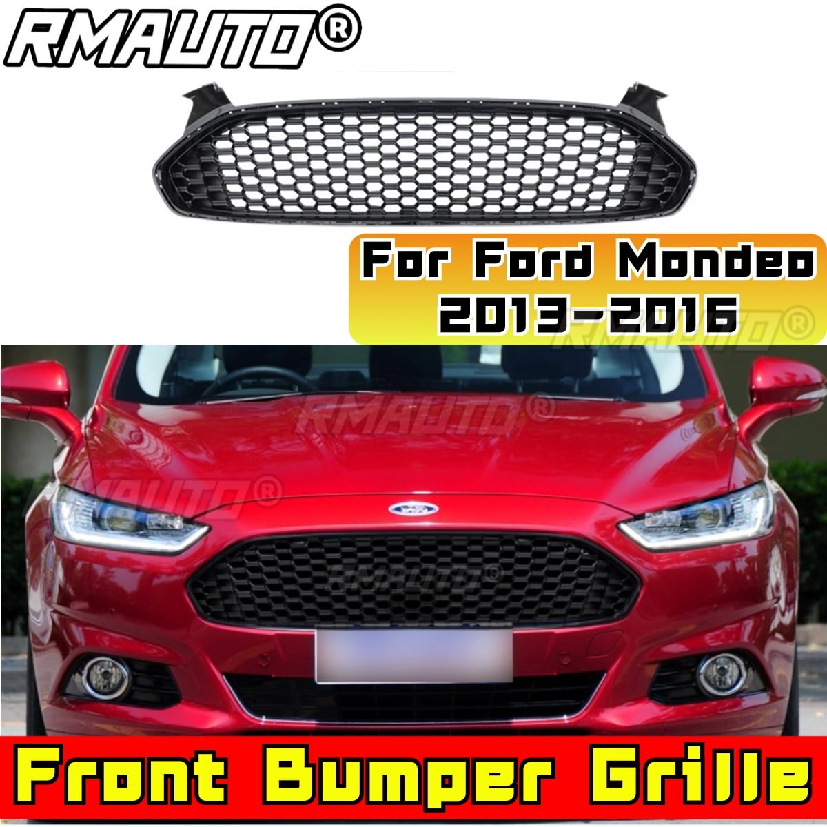 For Mondeo Racing Grills Car Front Bumper Racing Grill Body Kit Front ...