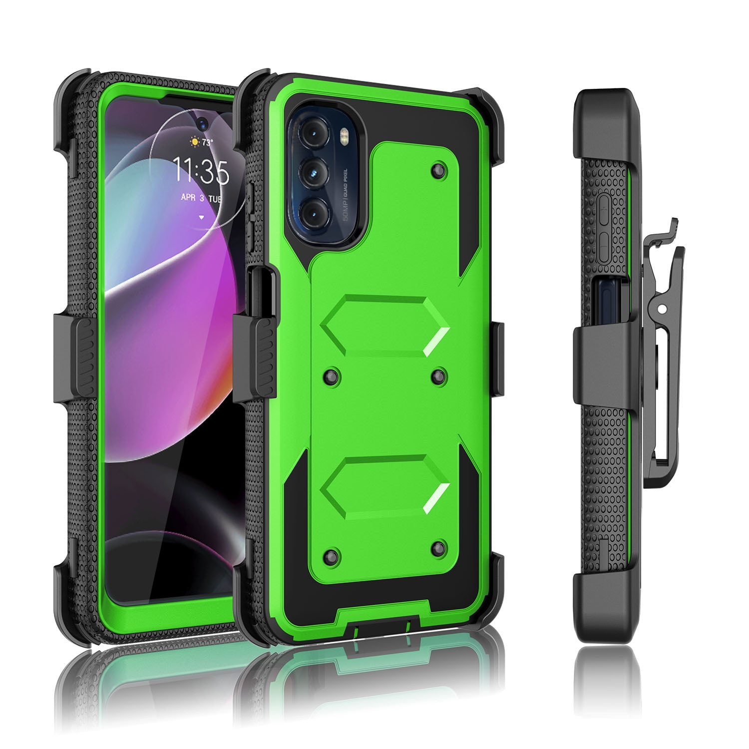 For Moto G 5G 2023 Case, Motorola Moto G 5G 2023 Holster Clip, Tekcoo [Tshell] Shock Absorbing ...