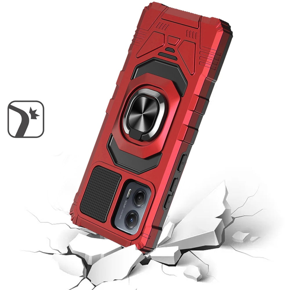 For Moto G 5G 2023 Case Robotic Shockproof Dual Layer Magnetic Ring ...