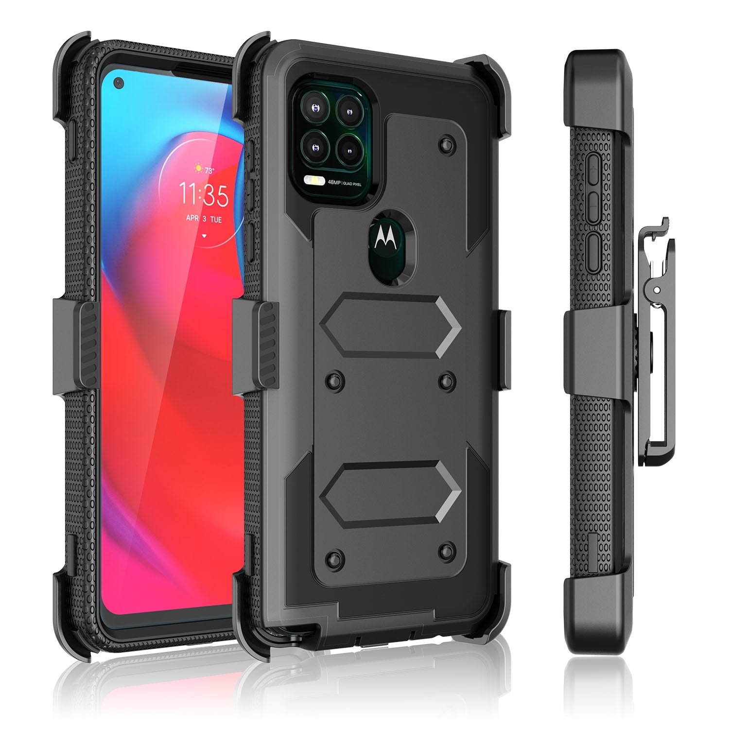 For Moto G Stylus 2021 Case, Motorola Moto G Stylus 2021 5G Holster Clip, Tekcoo [Tshell] Shock ...