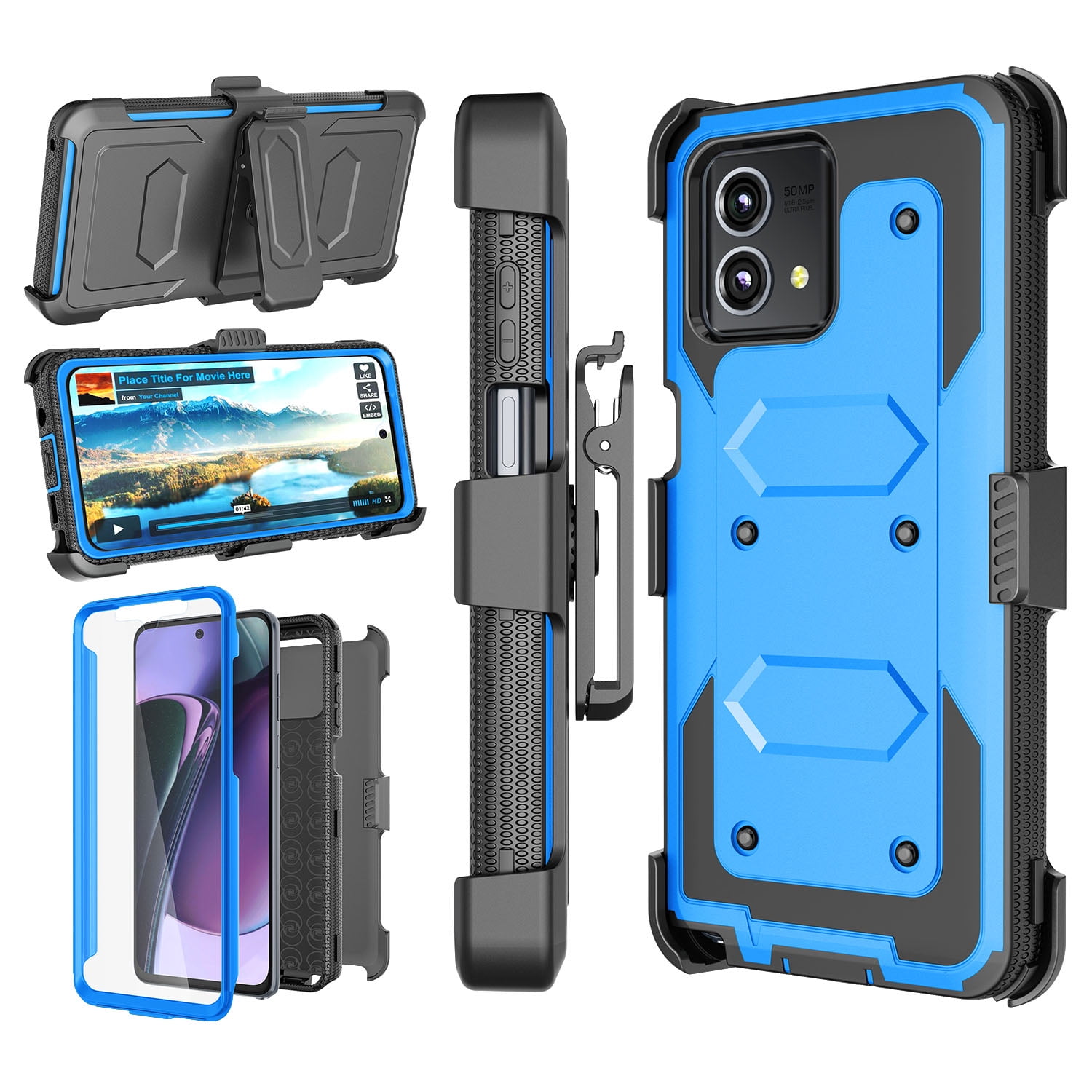 For Moto G Stylus 2023 Case, Motorola Moto G Stylus 2023 Holster Clip, Tekcoo [Tshell] Shock ...