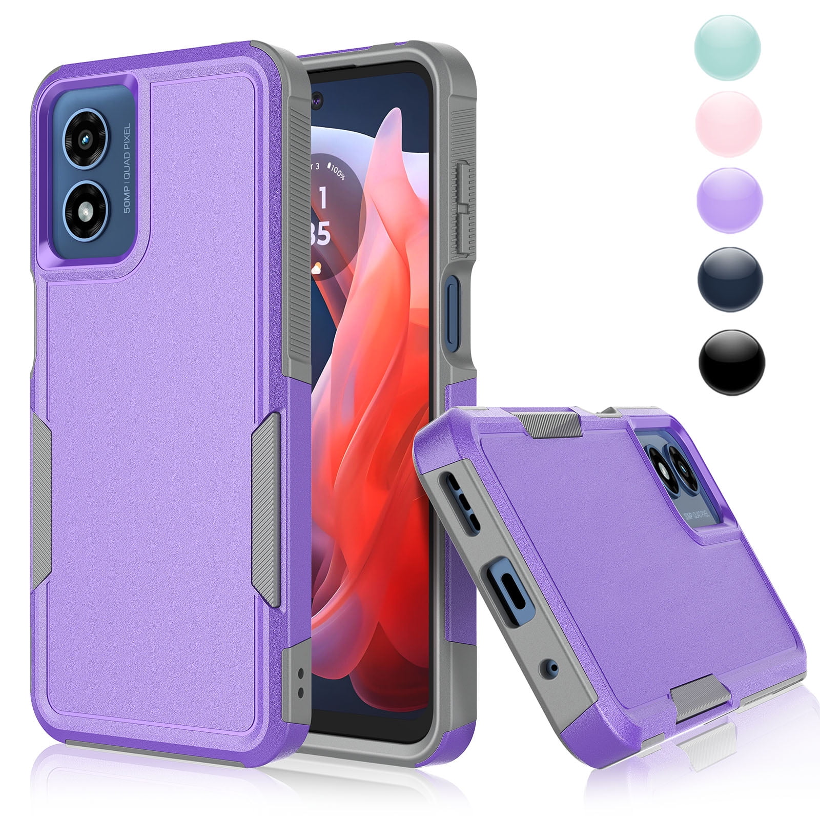 For Moto G play 4G 2024 Case, 2 in 1 PC Phone Case for Motorola G Play ...