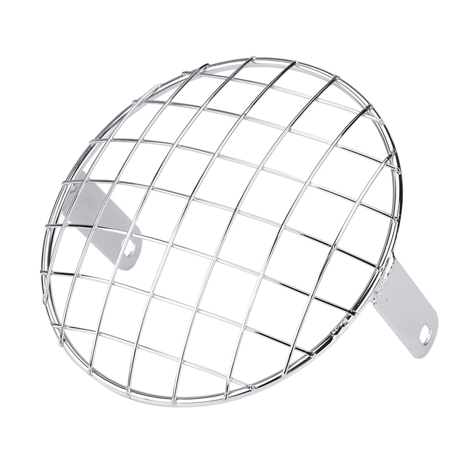 For Motorcycle 7" Headlight Mesh Grill Side Mount Universal Cover Mask ...