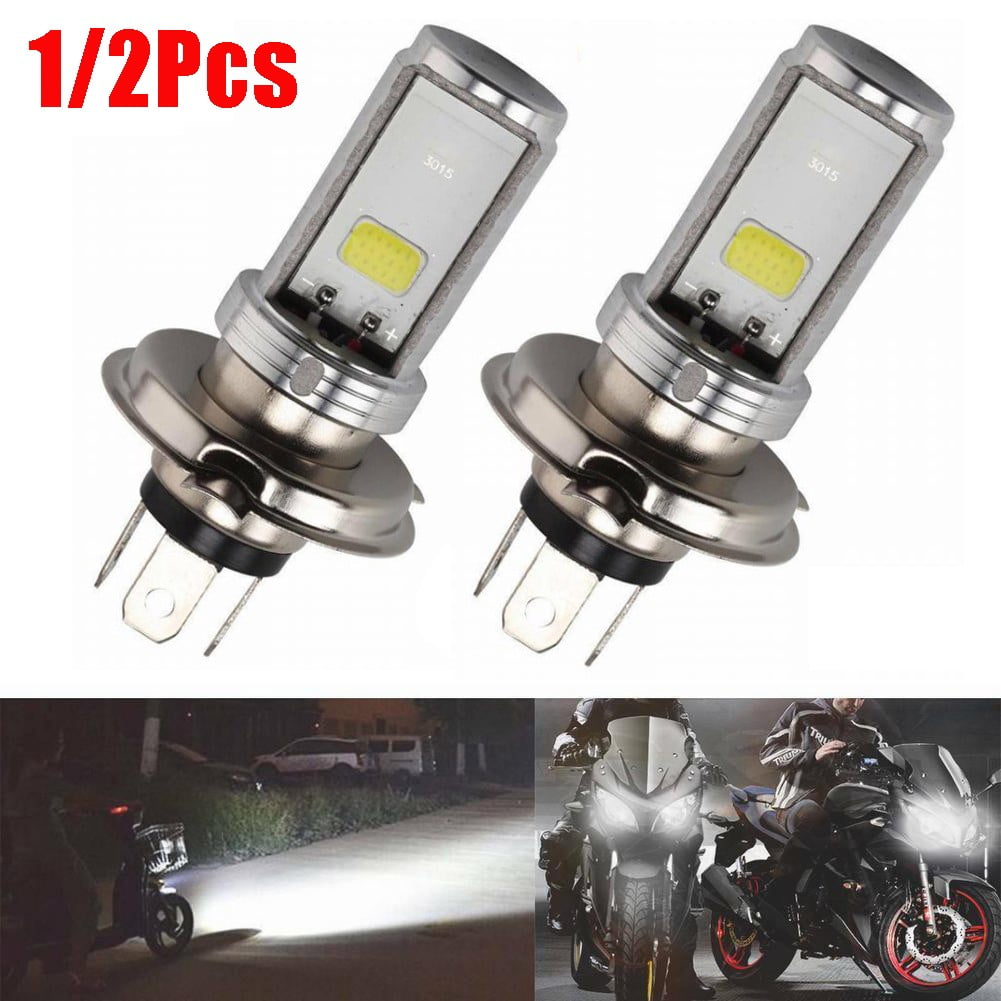 For Motorcycle H4 6500K LED Hi/Lo Beam Front Light Bulb Super Bright ...