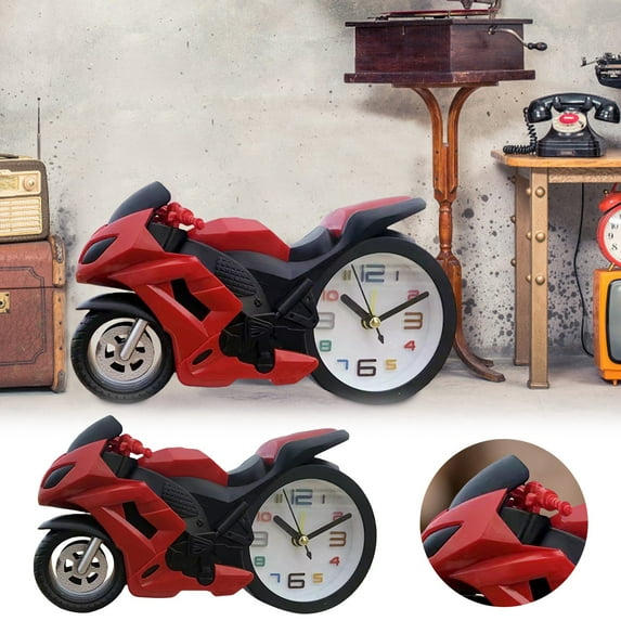 For Motorcycle Shape Clock Alarm Clocks Desktop For Room Wake Up For ...