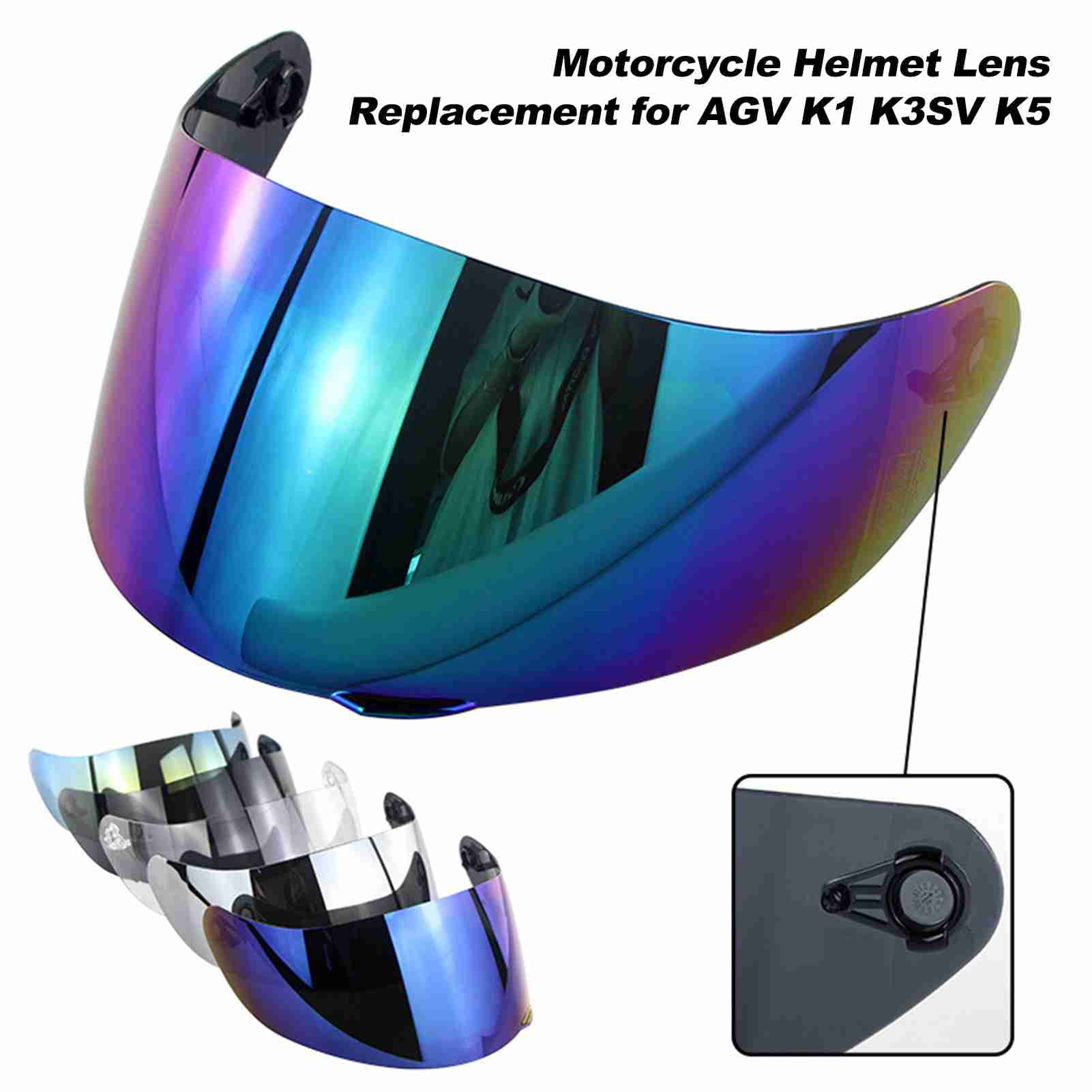For Motorcycle Wind Helmet Lens Visor Replacement For AGV K1 K3SV K5 ...