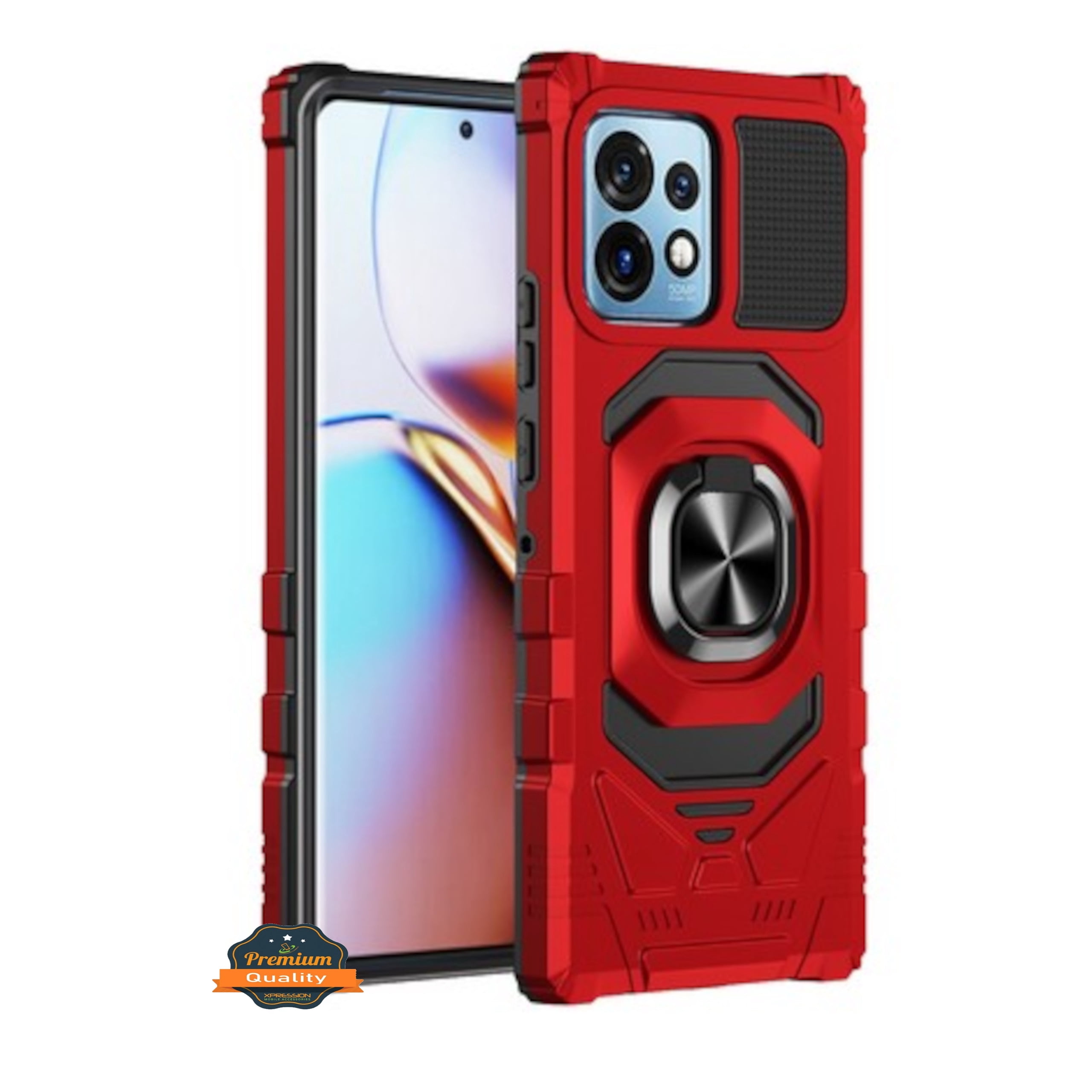 For Motorola Edge+ Plus 2023 Hybrid Magnetic with Car Mount Ring ...