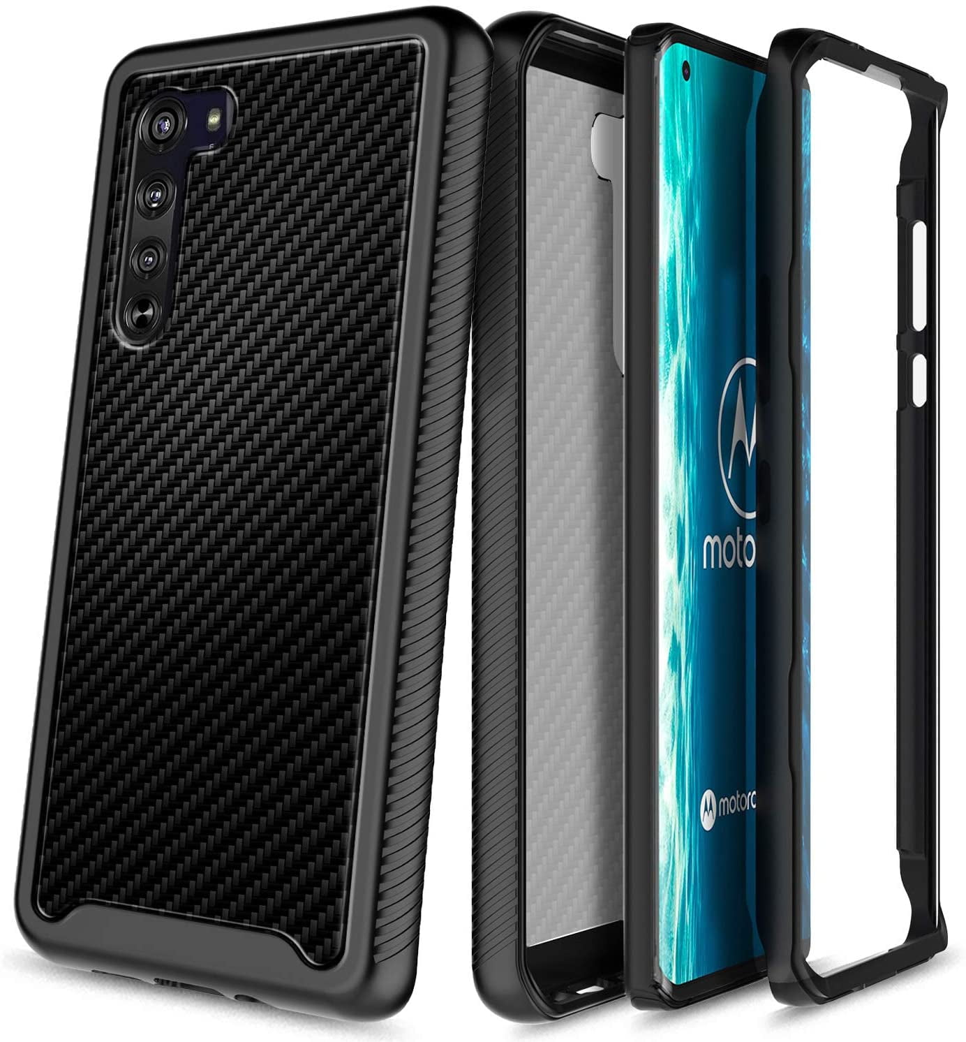 For Motorola Moto Edge 5G Case, Full-Body with Front PC Frame ...