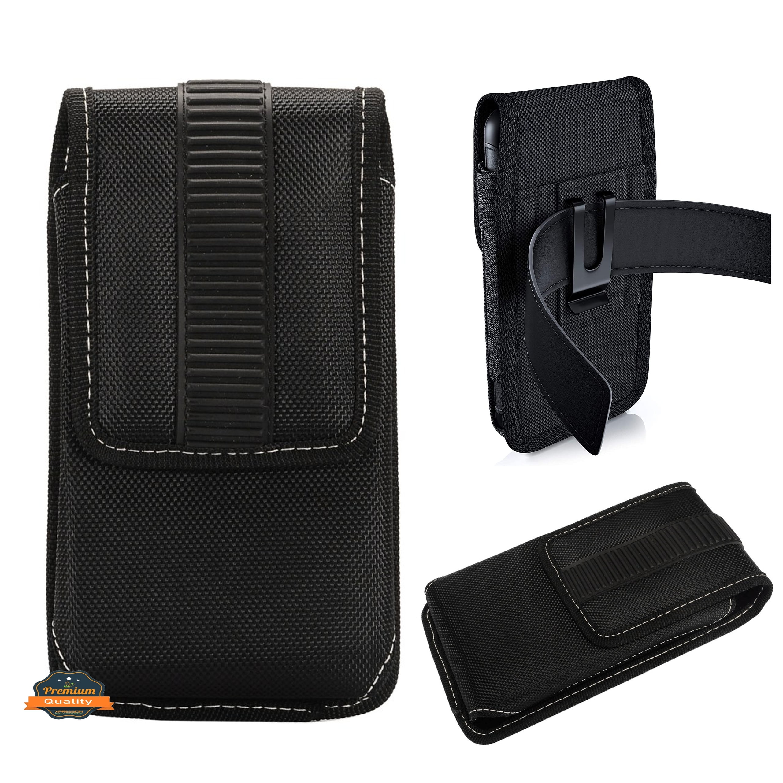 For Motorola Moto G 5G 2024 Rugged Canvas Cellphone Belt Clip Cover ...
