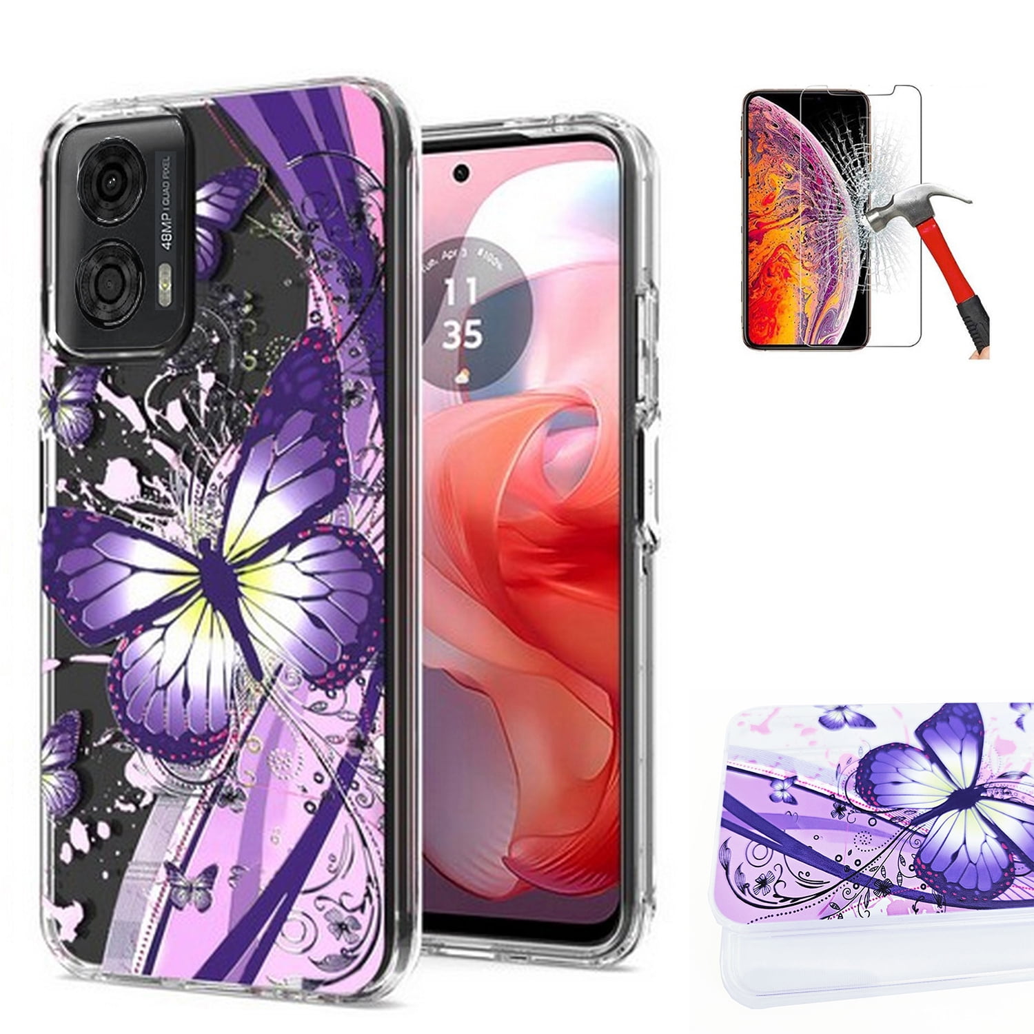 For Motorola Moto G 5G 2024 (XT2417) Hard Shell Case Hybrid Dual ...