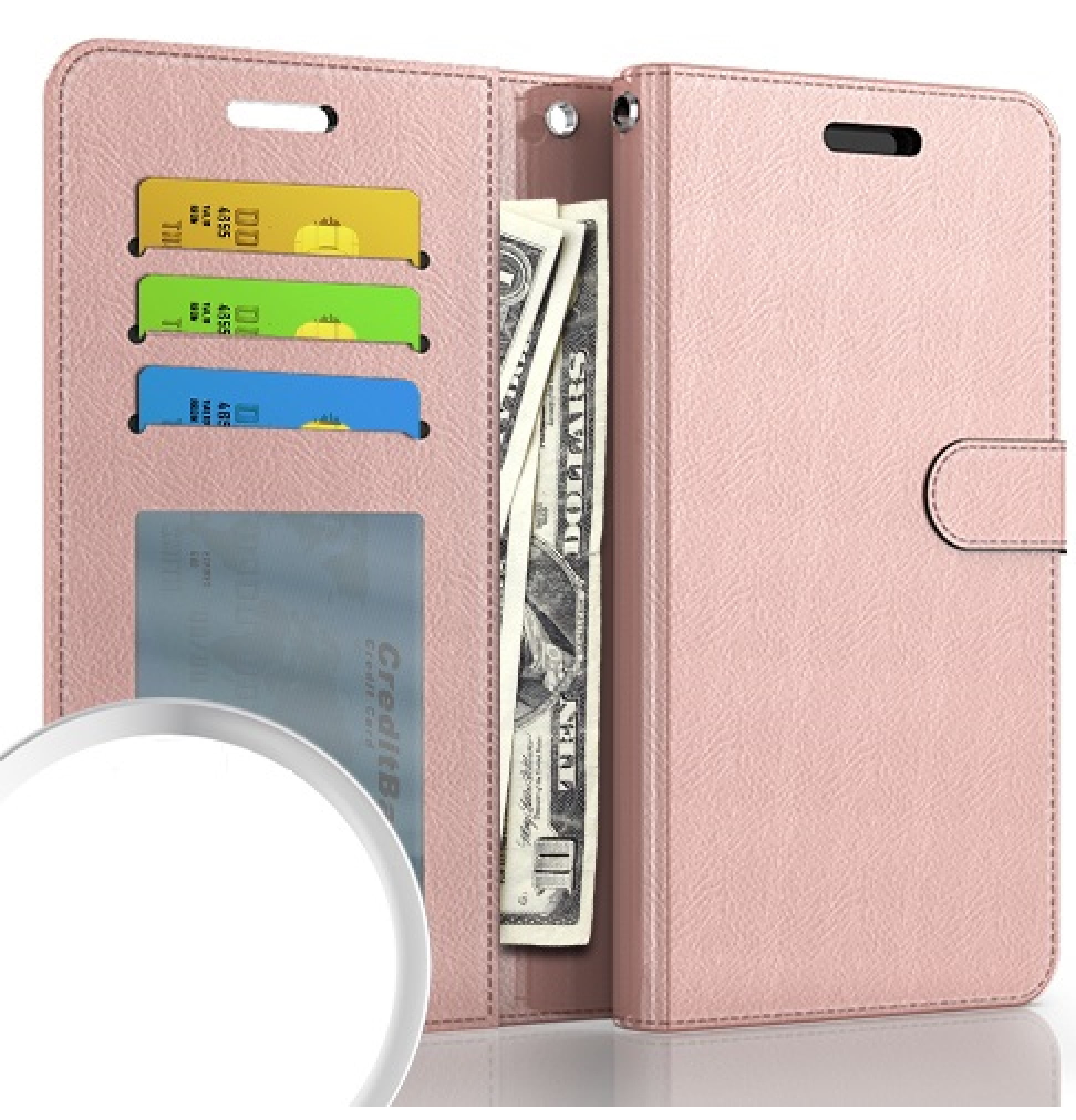 For Motorola Moto G Go XT2163-7 Wallet Pouch Cover Cellphone Case - EM ...