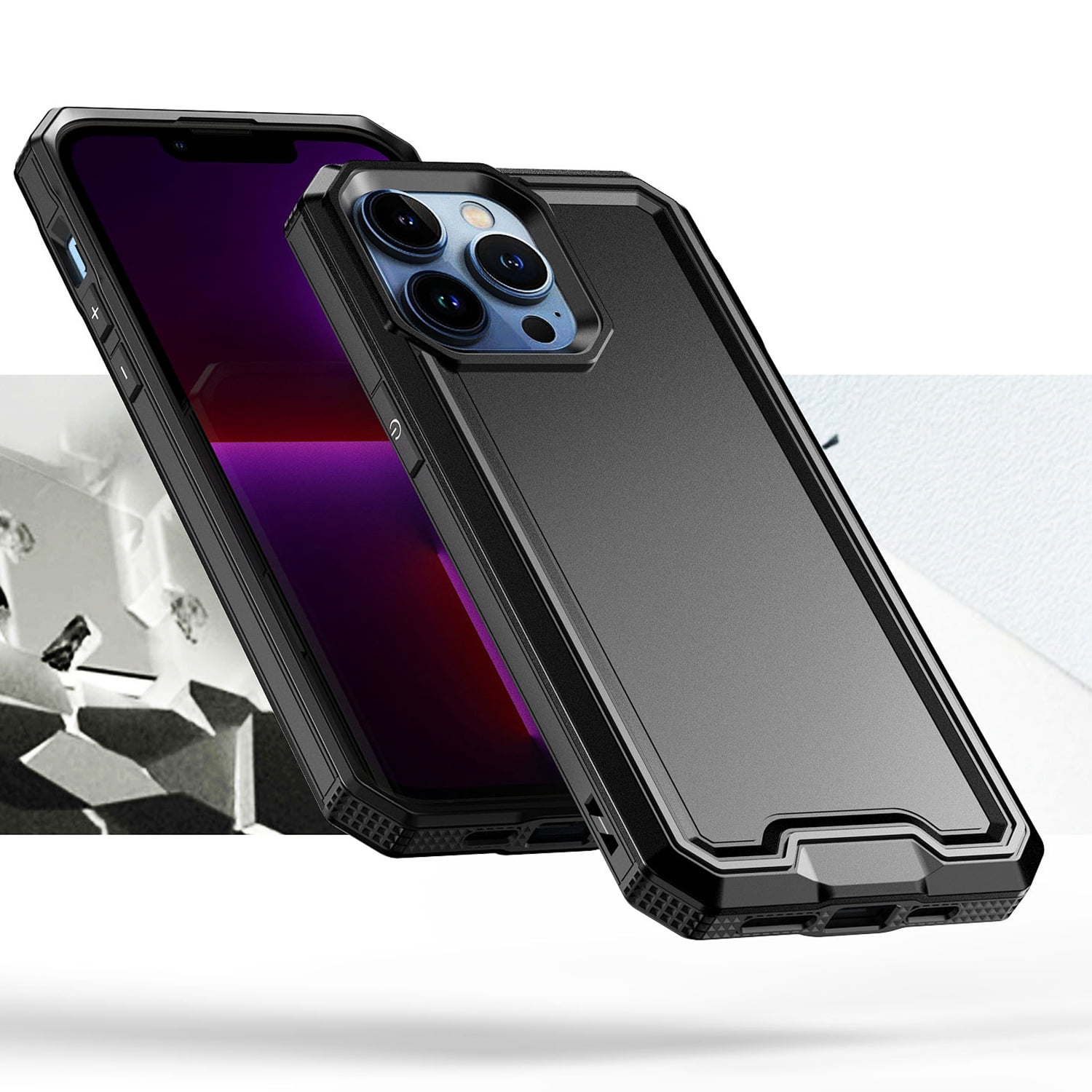 For Motorola Moto G Play 2024 Tough Modern Fused Hybrid Armor Hard PC ...
