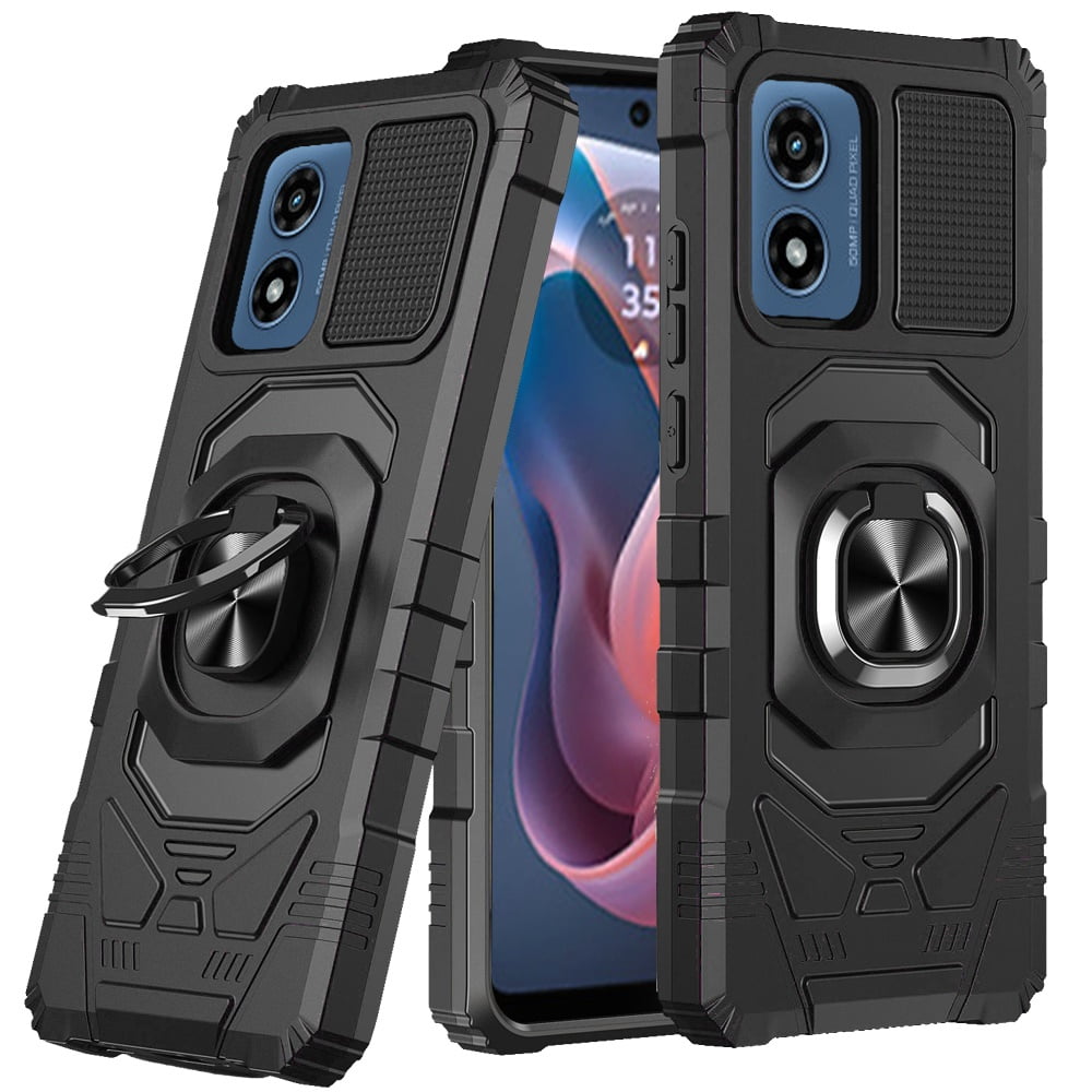 For Motorola Moto G Play 2024 XT2413V Robotic Ring Kickstand Phone Case ...