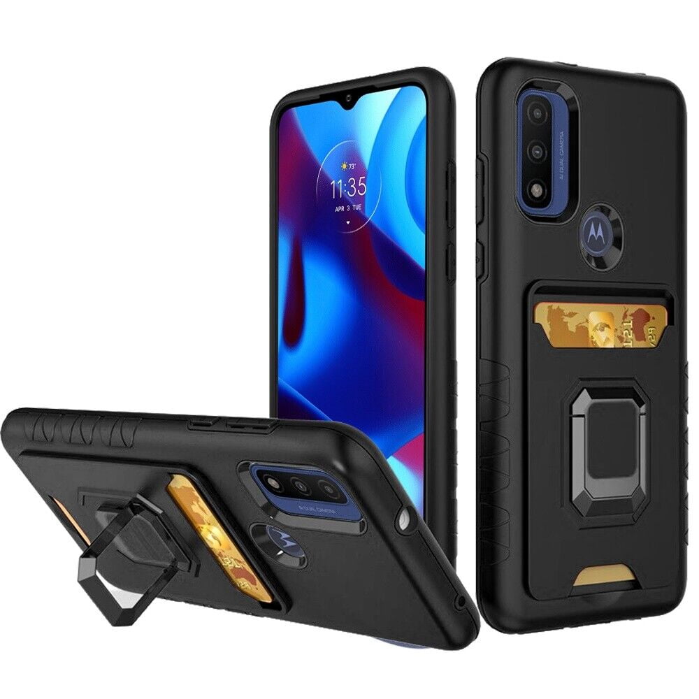 For Motorola Moto G Power 2022 XT2165DL Card Holder Stand Cover Phone ...