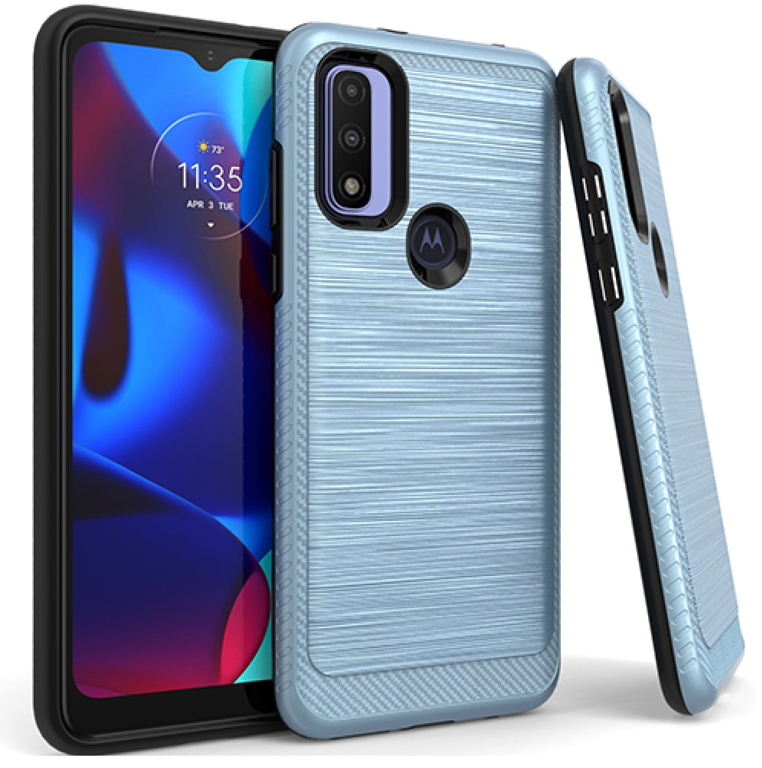 For Motorola Moto G Power 2022 XT2165DL Lining Brushed Phone Cover Case ...