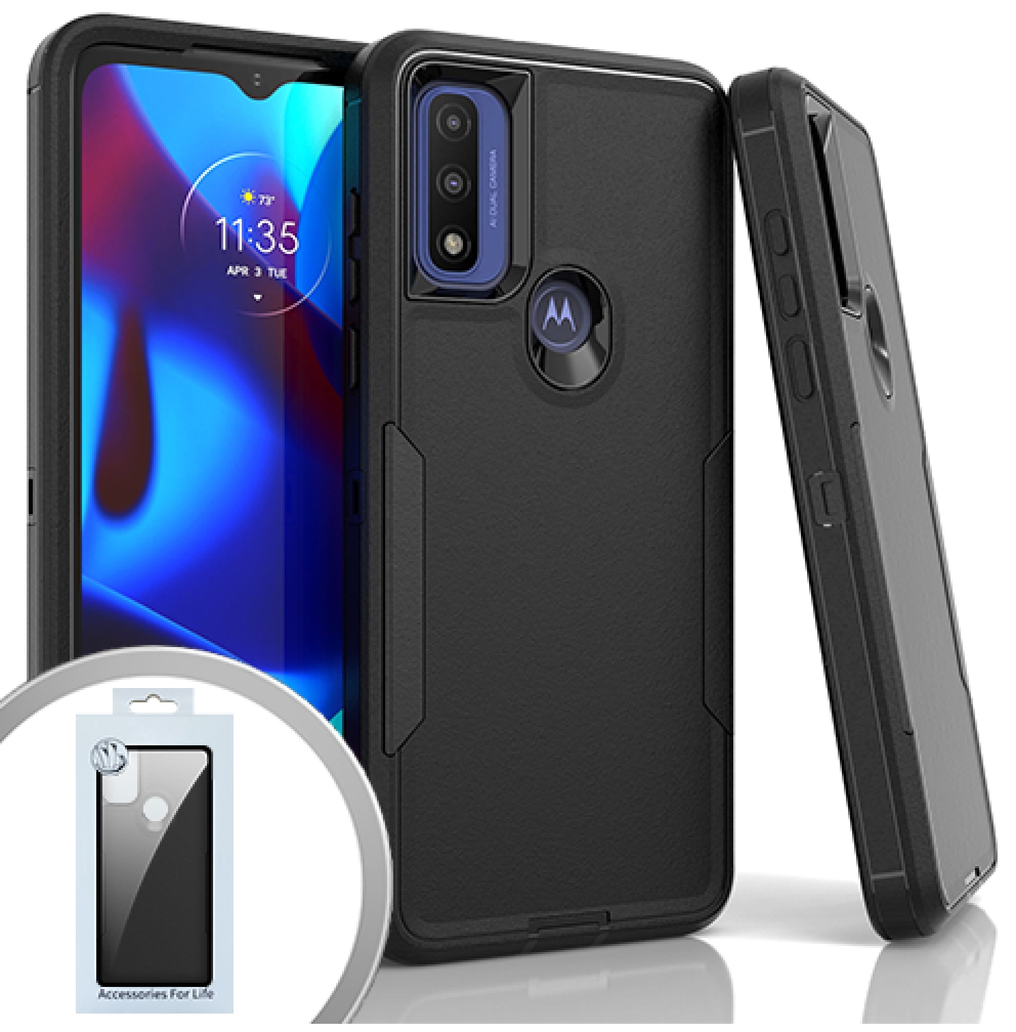 For Motorola Moto G Power 2022 XT2165DL Tough Hybrid Phone Cover Case ...