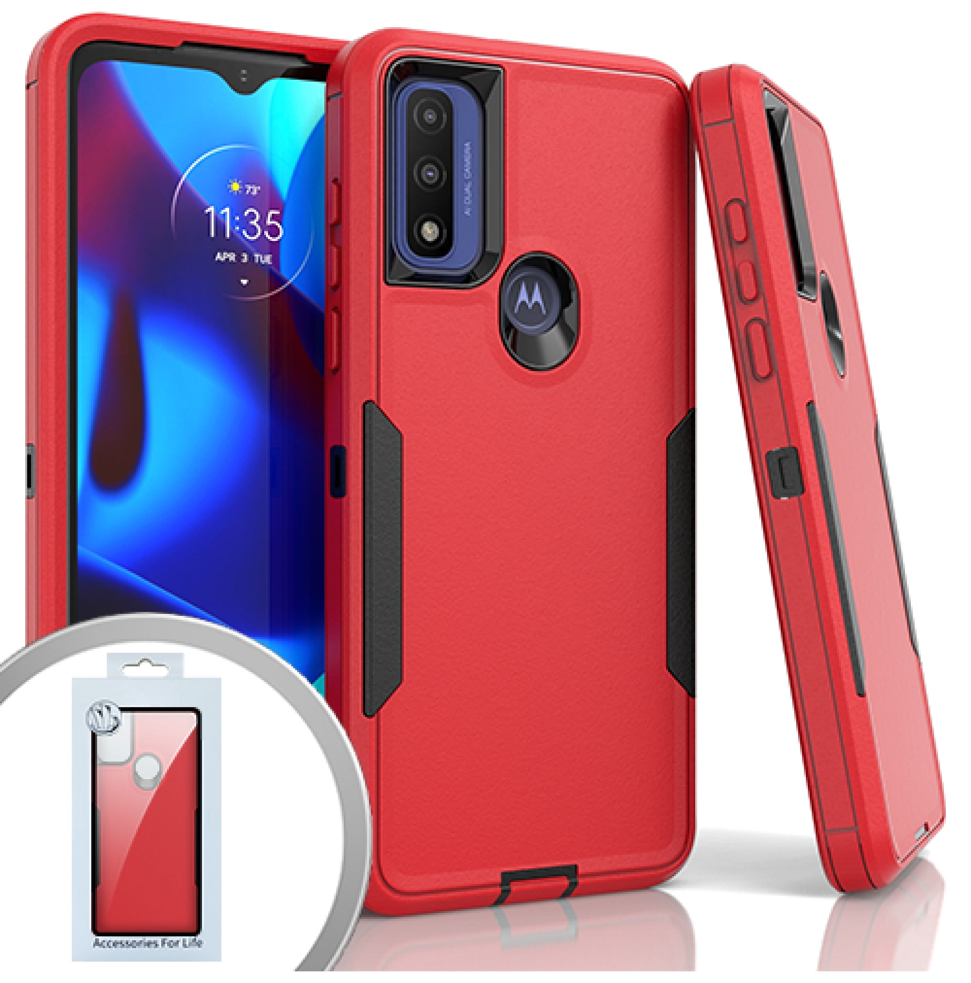 For Motorola Moto G Power 2022 XT2165DL Tough Hybrid Phone Cover Case ...