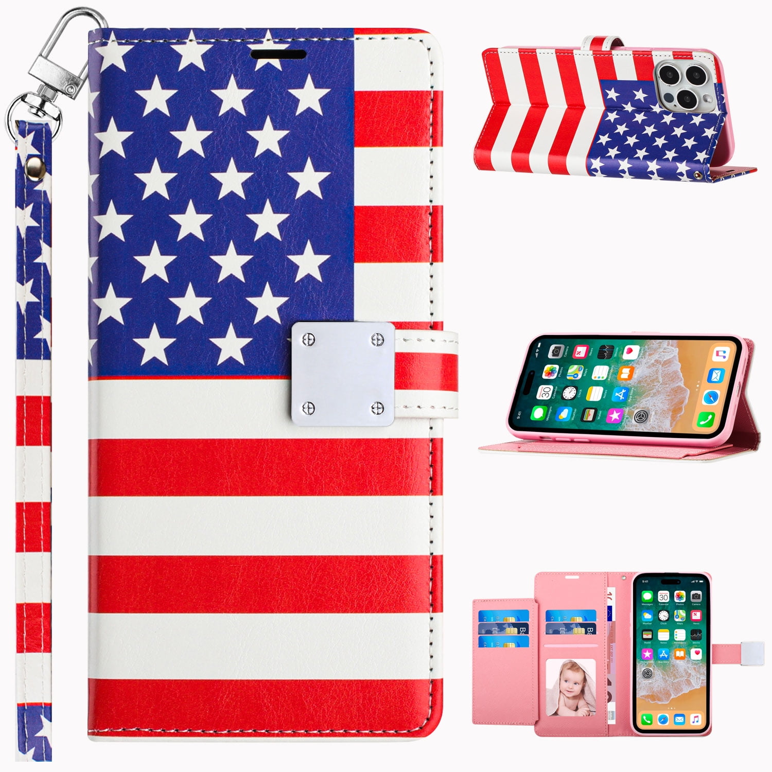 For Motorola Moto G Power 2022 XT2165DL Wallet ID Flip Pouch Cover ...