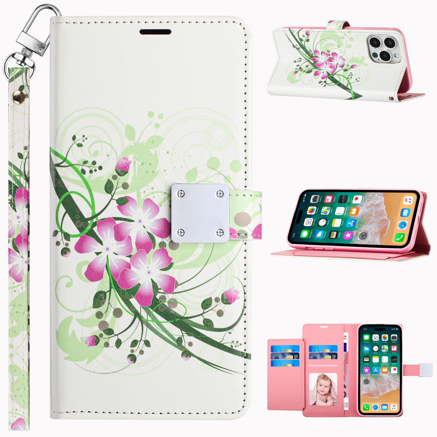 For Motorola Moto G Power 2022 XT2165DL Wallet ID Flip Pouch Cover ...