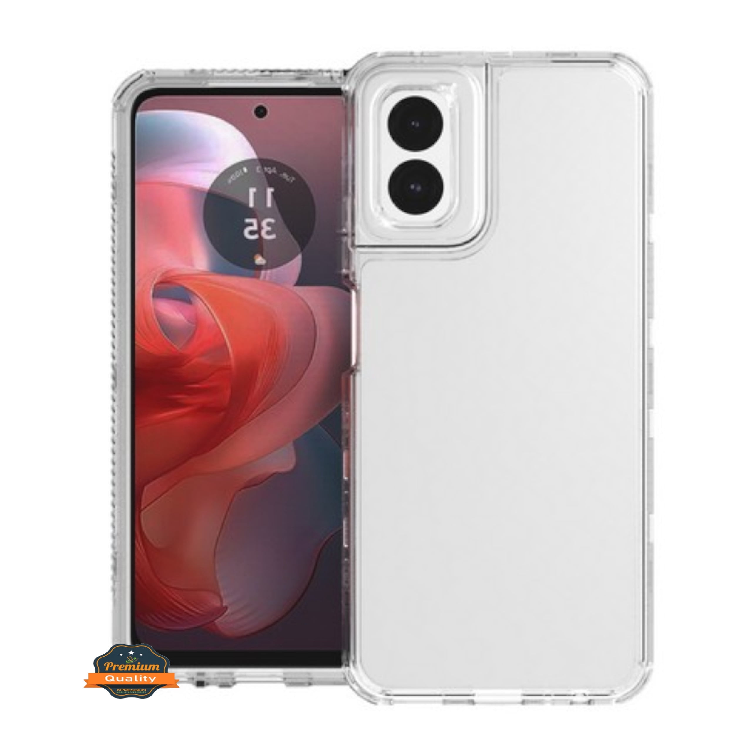 For Motorola Moto G Power 2024 Hybrid Transparent 3in1 Corner Tough ...