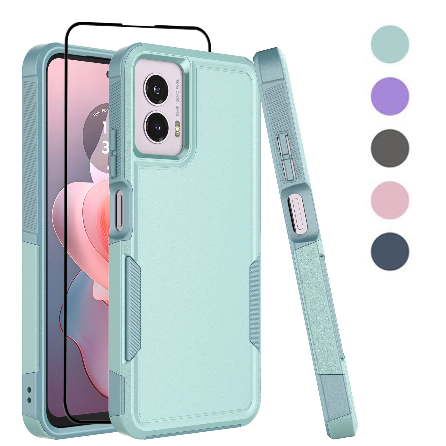 For Motorola Moto G Power 5G 2024 Phone Case, with Tempered Glass ...