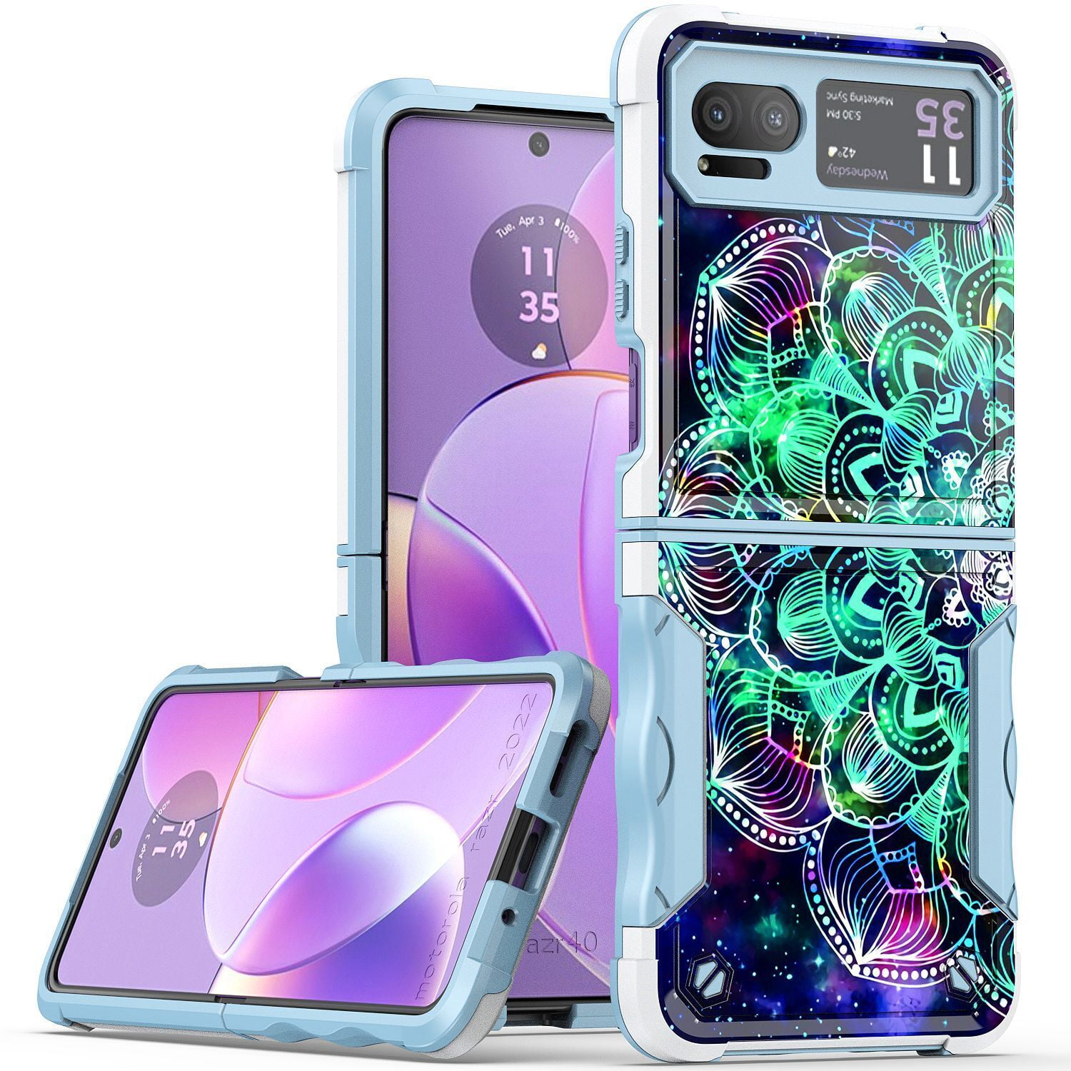 Galaxy Wireless USA - Motorola Moto Razr 2023 Cell Phone Case, Floral Print, Full Body ...