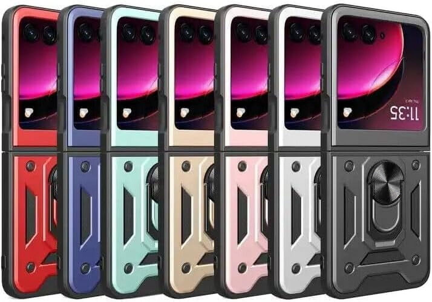 For Motorola Moto Razr 2024 Case, Shock Proof Phone Cover with Kickstand - Rose Gold - Walmart.com