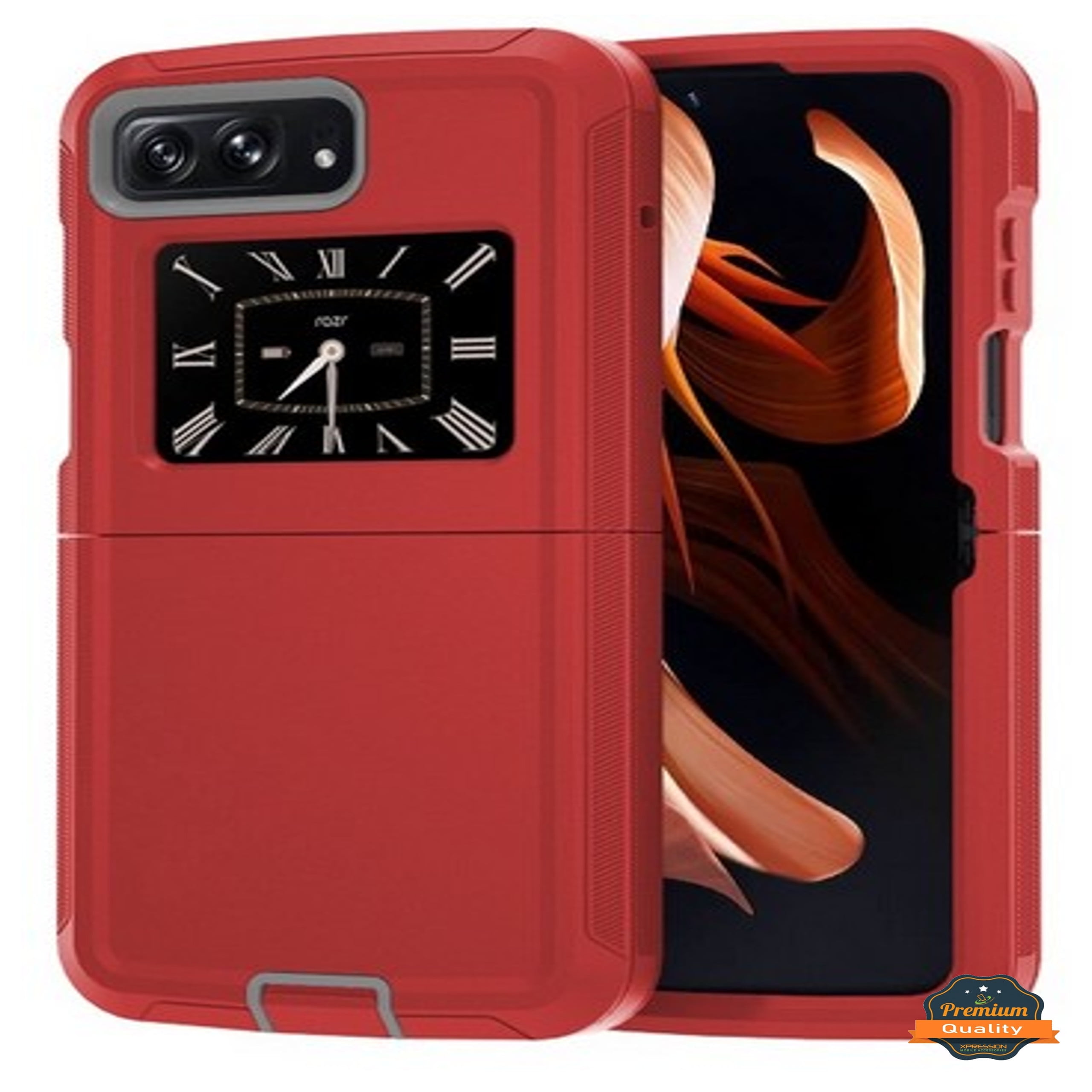 For Motorola Razr 2022 Hybrid Bumper Rugged Dual Layer Heavy-Duty ...