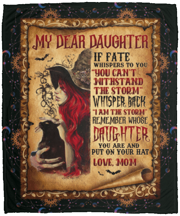 For My Dear Witch Daughter Put On Your Hat Fleece Blanket - Walmart.com