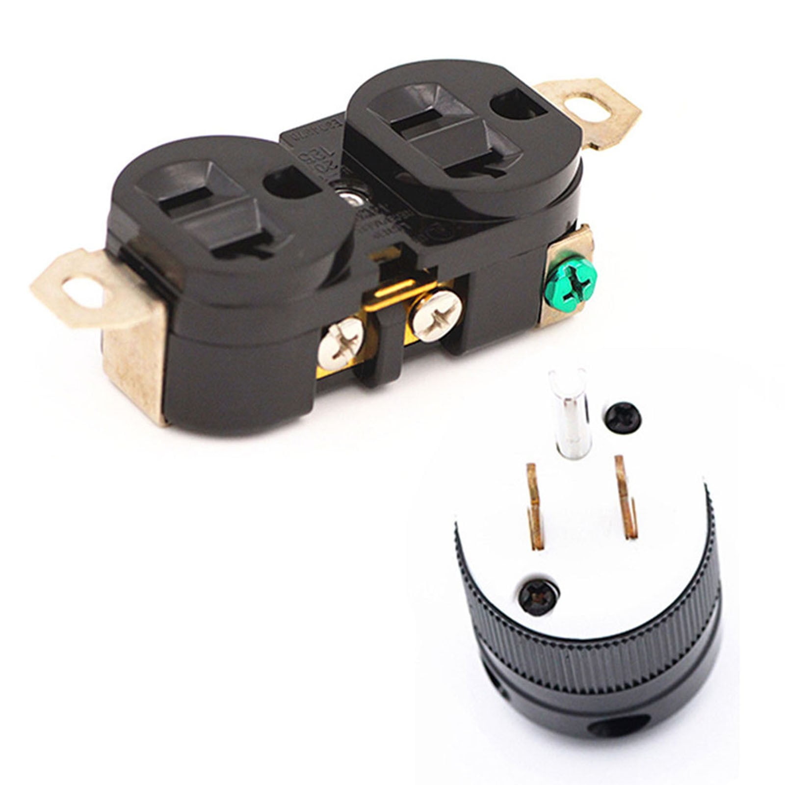 For Nema 5-15P 15A 125V Straight Blade Male Replacement + E-09 ...