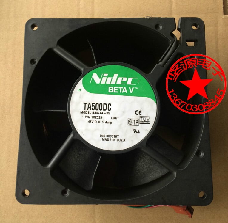 For Nidec TA500DC B34744-35 DC 48V 0.5A 127x127x50mm 4-wire Server ...