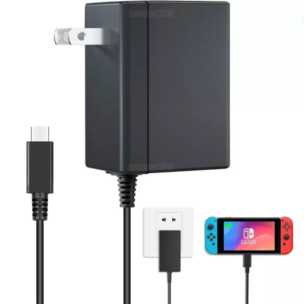 For Nintendo Switch Ac Power Supply Adapter Home Wall Travel Charger ...