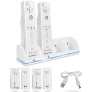 Wii Dual Charging Station w/ 2 Rechargeable Batteries & LED lights for ...