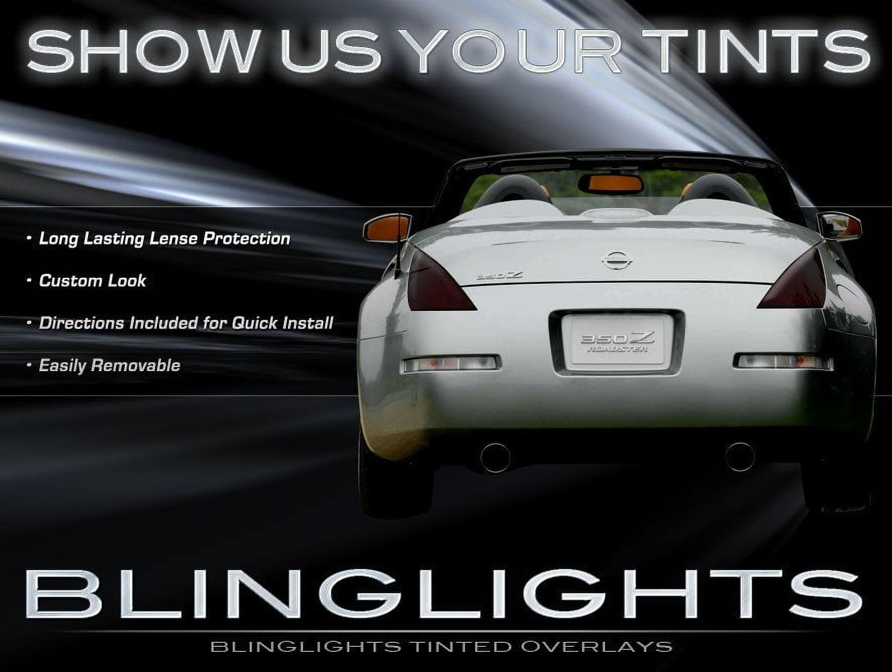 For Nissan 350Z Tinted Taillight Overlays Smoked Film Covers - Walmart.com
