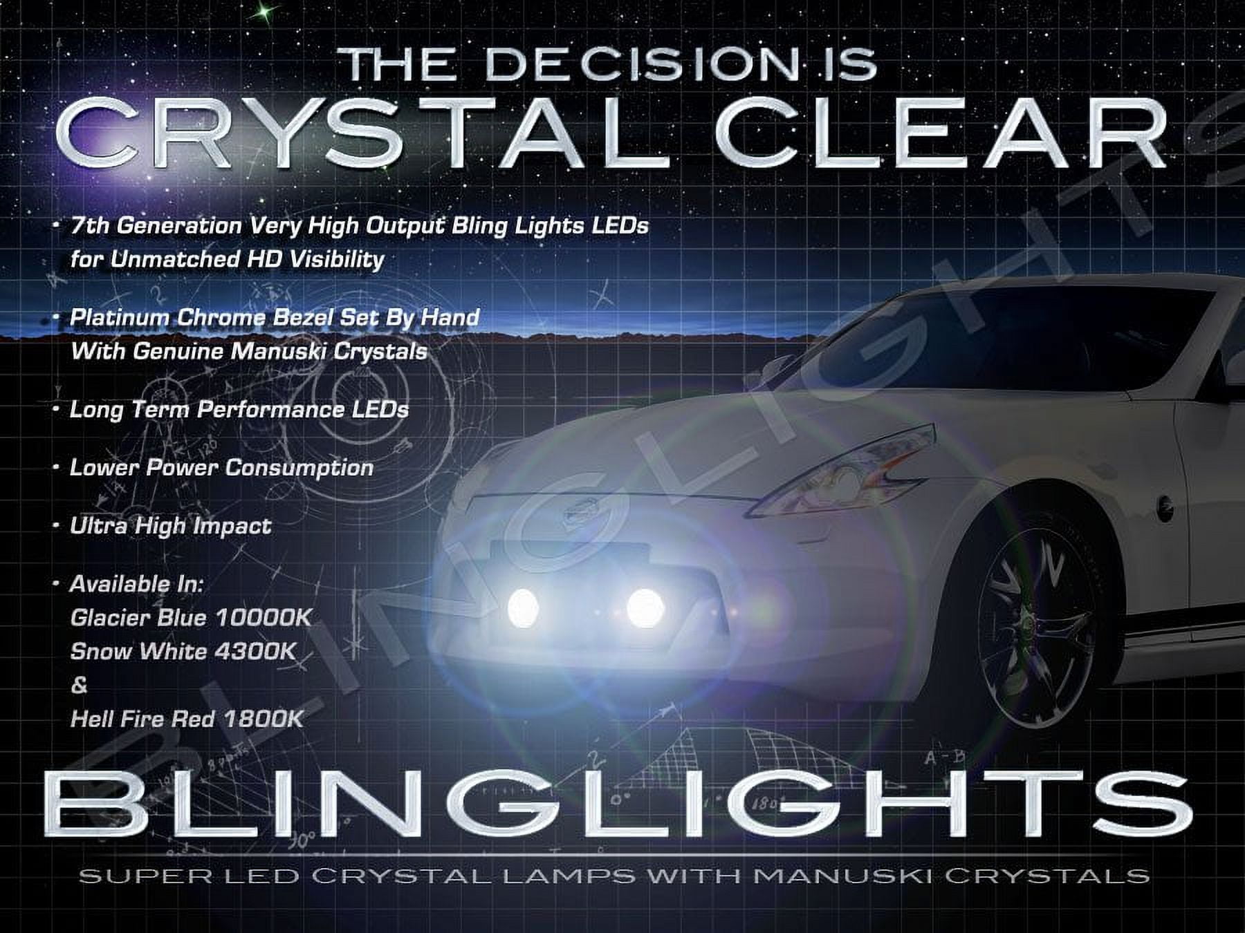 For Nissan 370Z LED Grille Fog Lamp Driving Light Fairlady Z Z34 Kit ...