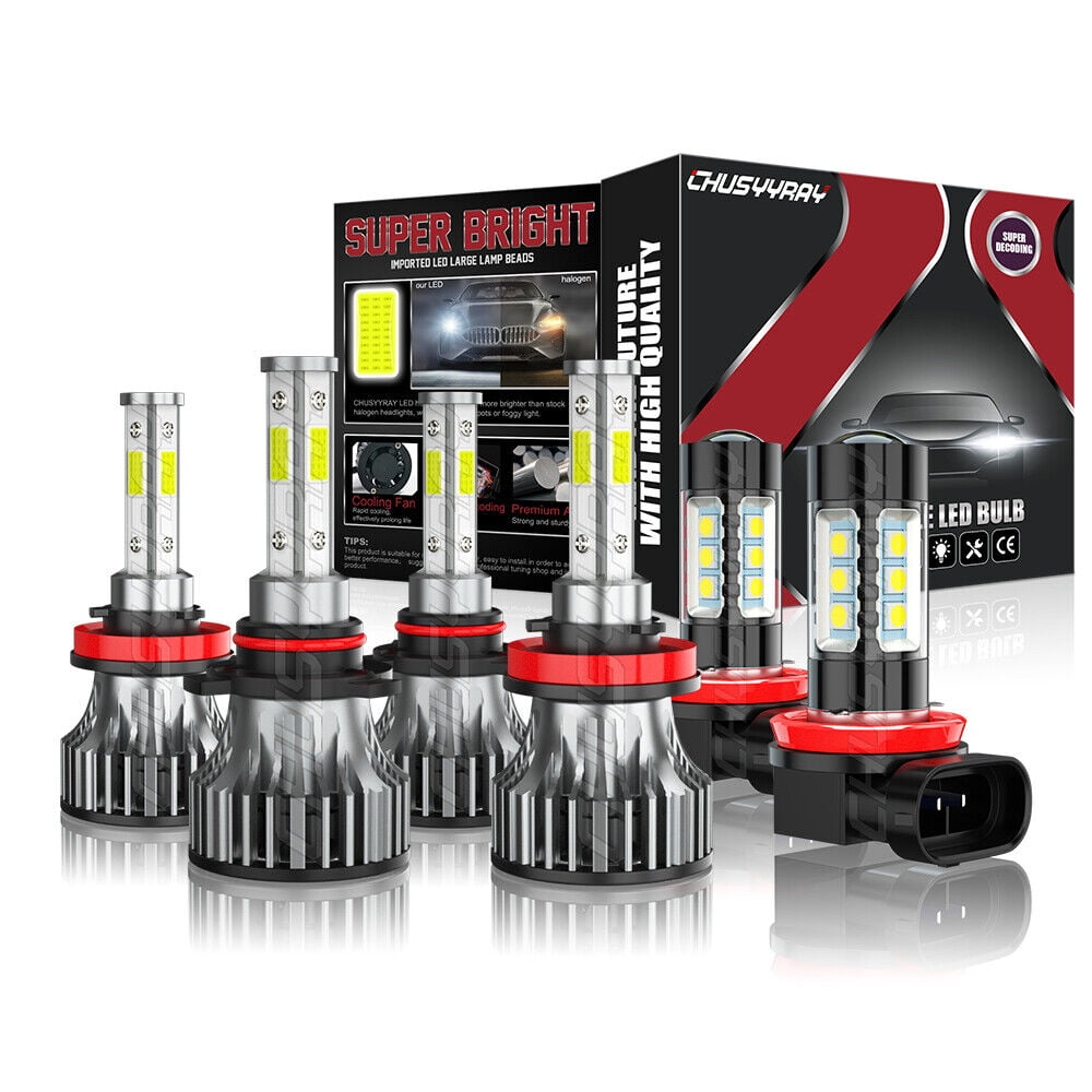 For Nissan Maxima 2009-2015 9005+H11 High&Low Beam LED Headlight + H8 ...